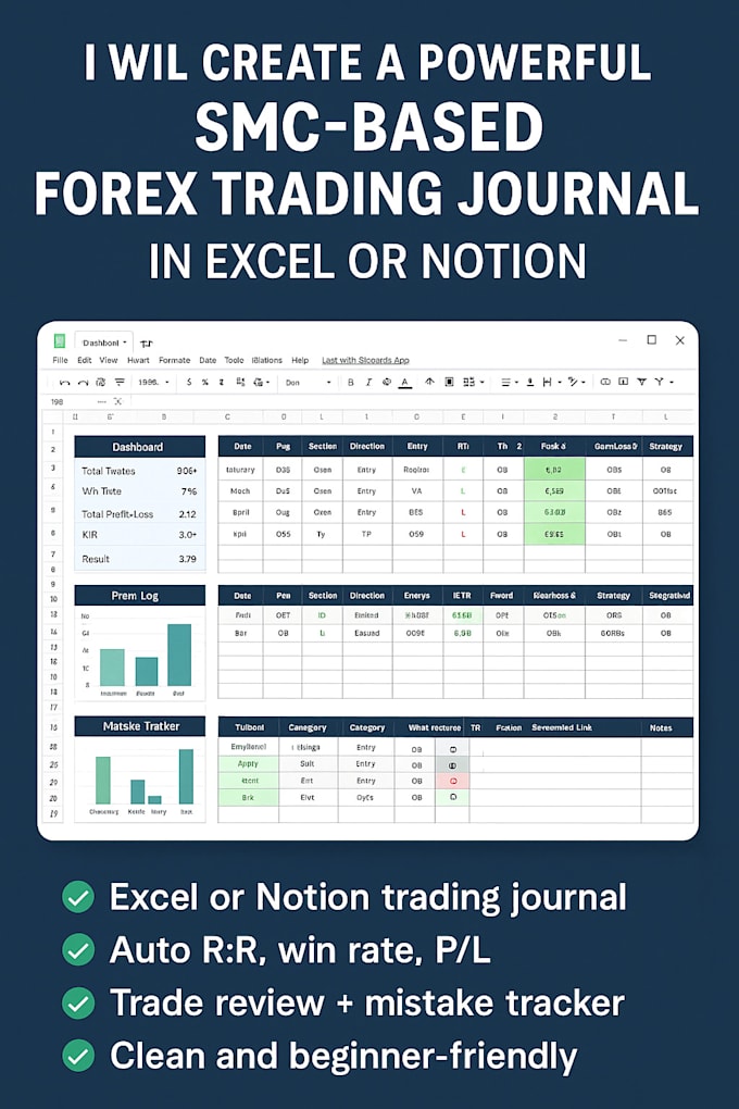 Design for you custom forex trading journal by Uditdivanshu | Fiverr