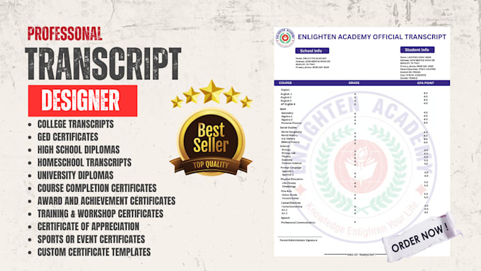 Design college transcript diploma ged certificate award homeschool transcript by Victoriadavis9 ...