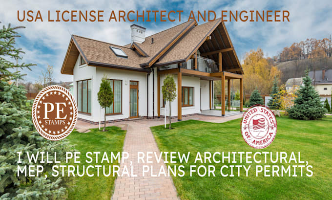 Pe stamp, review architectural, mep, structural plans for usa city ...