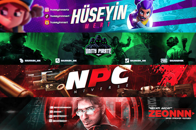 Design a gaming banner header by Darkx29 | Fiverr