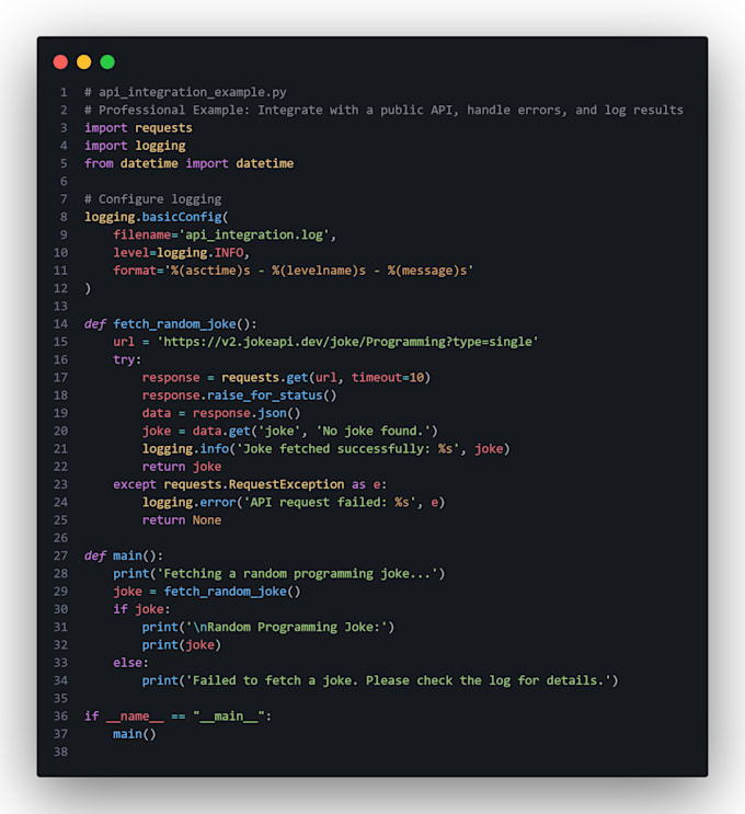 Build a api integration script by Akaabdo | Fiverr
