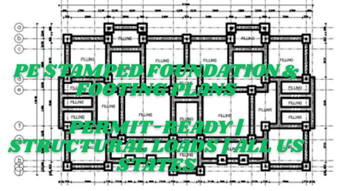 Pe stamped foundation, footing, and piling plans with structural load ...