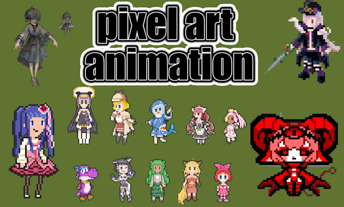Design pixel art animation, sprite, steam capsule, pixel art ...