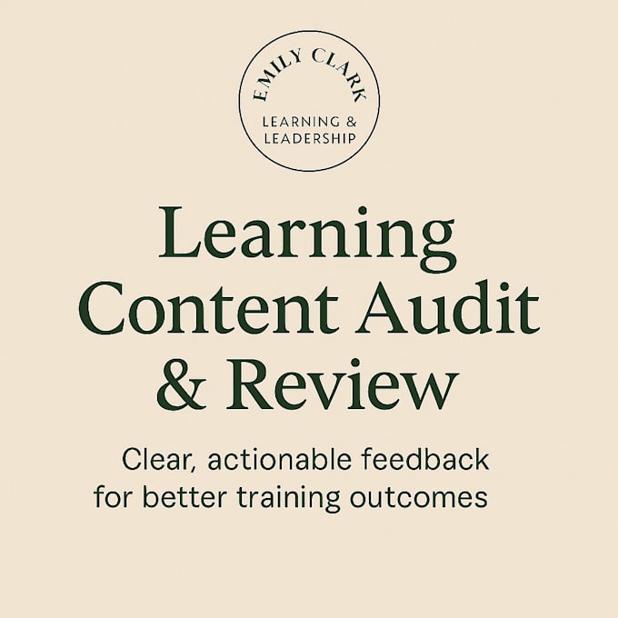Audit, review and enhance your learning materials by Emilyclark89 | Fiverr