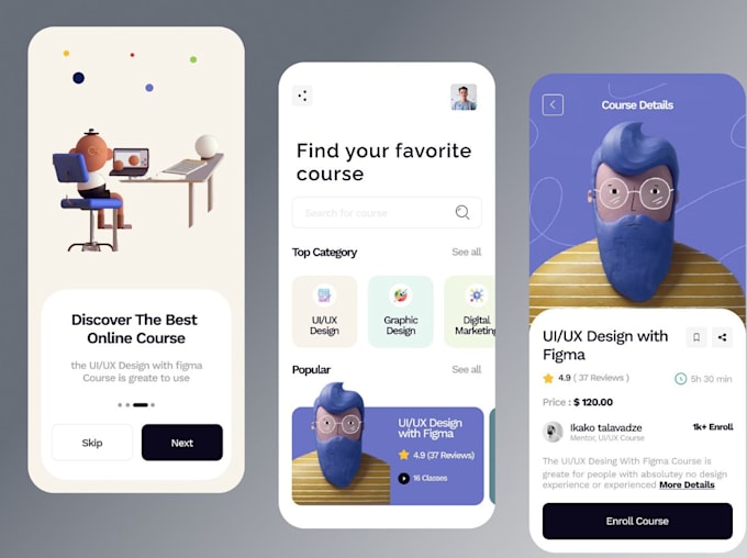 Build ai e learning app, language learning app, university app, academy ...