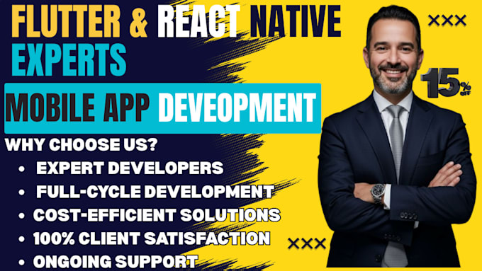 Our agency will do mobile app development, ios app, android app creation flutter by Jude_bryne ...
