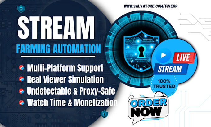 Develop bot streaming bot farming for twitch youtube live tiktok bot by ...