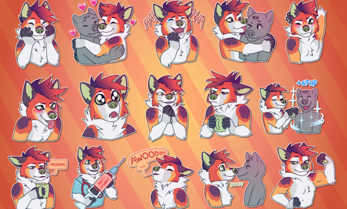 Créez un pack d'autocollants telegram furry, des gifs animés sfw nsfw et de l'art furry crypto