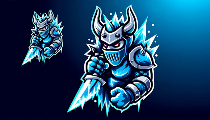 Design ice warrior mascot logo with free revisions and vector file by ...