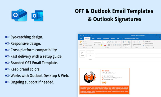 Create clickable outlook email signature and oft templates by Timran453 ...