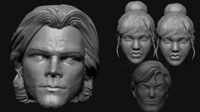 Sculpt 3d head, 3d helmet, 3d mask, 3d face, 3d bust model for 3d ...