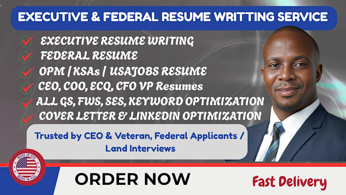 Write professional resume, executive resume, federal resume for resume ...