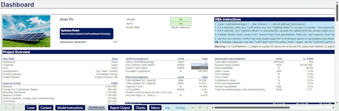 Create an advanced solar pv template model by Veryhappypaws | Fiverr
