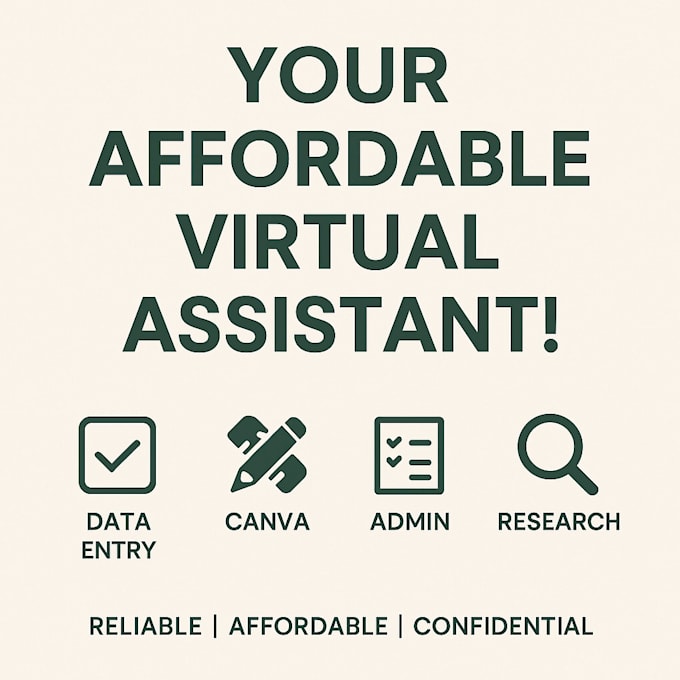Be your affordable and reliable virtual assistant for admin tasks by ...