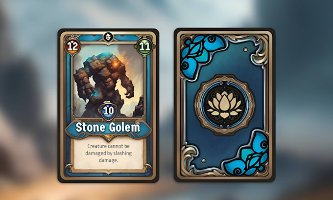 Design custom tcg ccg card template trading card game art playmat box ...