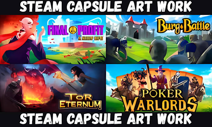 Steam capsule art design steam capsule steam capsule header, steam game ...