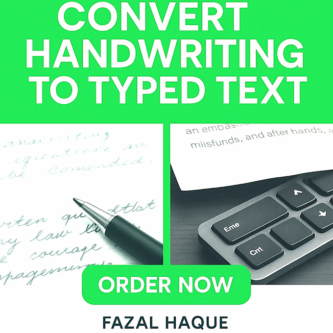 Convert handwriting or image to editable word by Fazolhaque | Fiverr