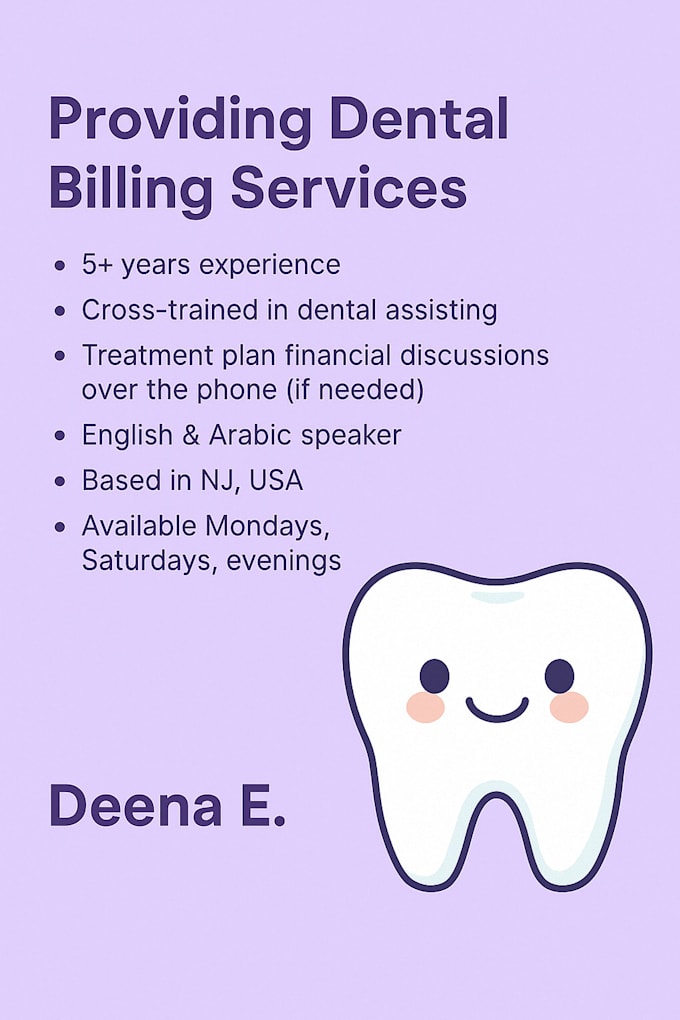 Do dental billing, insurance verification, and claims processing ...