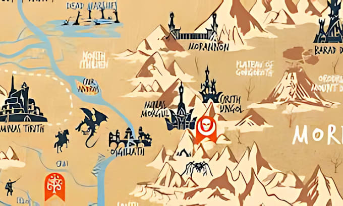 Design a custom fantasy world map for dnd, rpg, inkarnate, or game ...