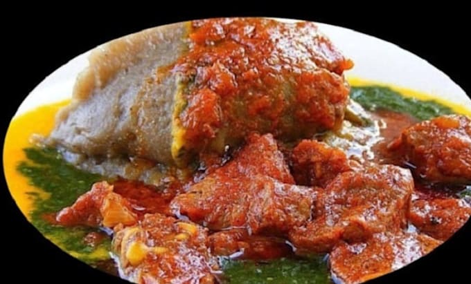 Do eba iyan with efu or egusi for you by Jayrawn98 | Fiverr