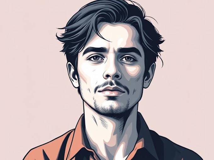 Draw a vector portrait from a photo by Doudeom | Fiverr