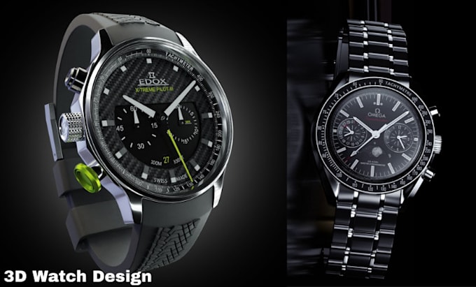 Do 3d cgi watch animation, wrist watch design, 3d watch rendering, 3d ...