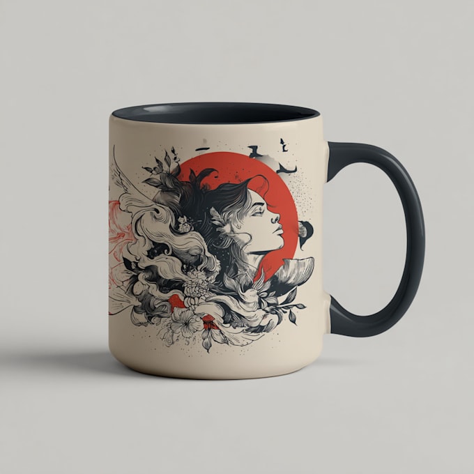 Make a fantastic coffee mug design, tumbler, mugs design, tshirt by ...