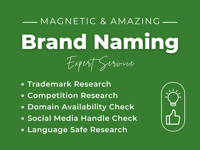 Create a unique brand name, tagline, and domain ideas by Renju0508 | Fiverr