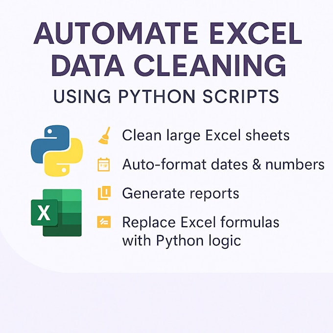 Automate excel data cleaning tasks using python scripts by Codes_by_nida | Fiverr