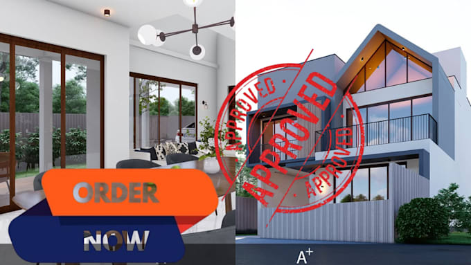 Create 2d floor house plan, convert to 3d interior exterior plan city permit by Achires | Fiverr