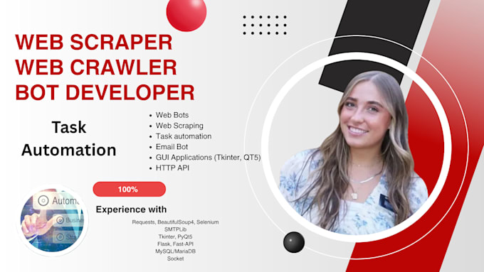 Create bots and web crawlers in python by Madison_huffy | Fiverr