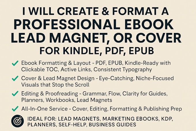 Ebook formatting kindle ebook design lead magnet cover design ebook ...