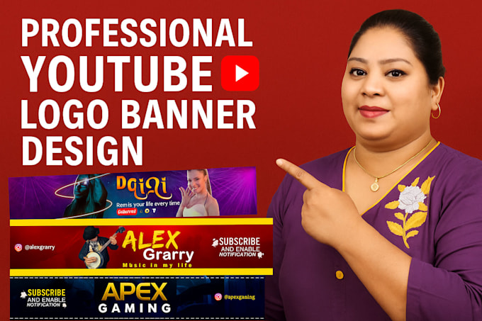 Design professional eye catching youtube banner and logo by ...