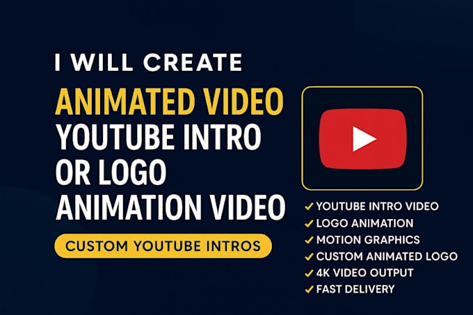 Create animated video youtube intro or logo animation video by ...