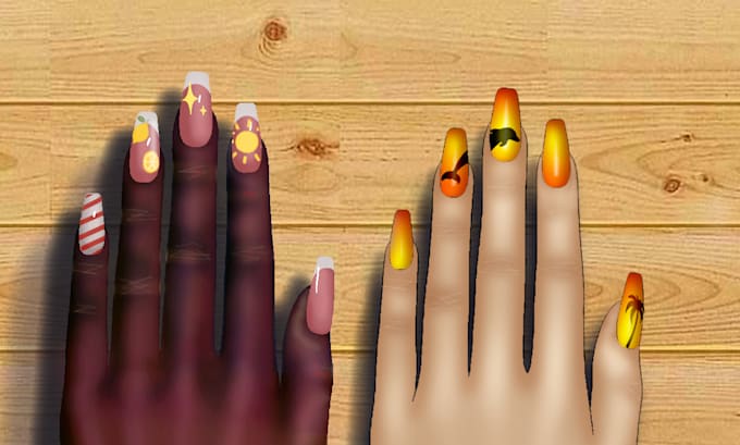 Create a custom nail design mockup for your next salon visit by ...