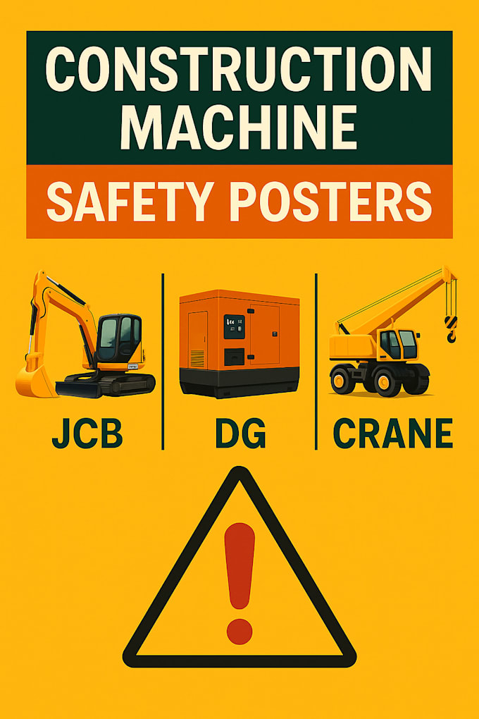 Design construction safety posters jcb, crane, dg and more by ...