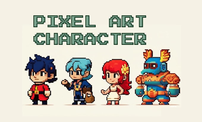 Design 8 bit pixel art sprite, pixel character animation, 2d game ...