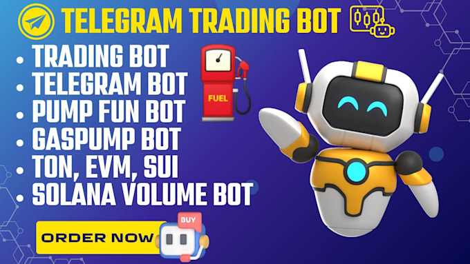 Built telegram trading bot evm solana volume bot pumpfun gaspump sui ton holder by Trenton_chris ...