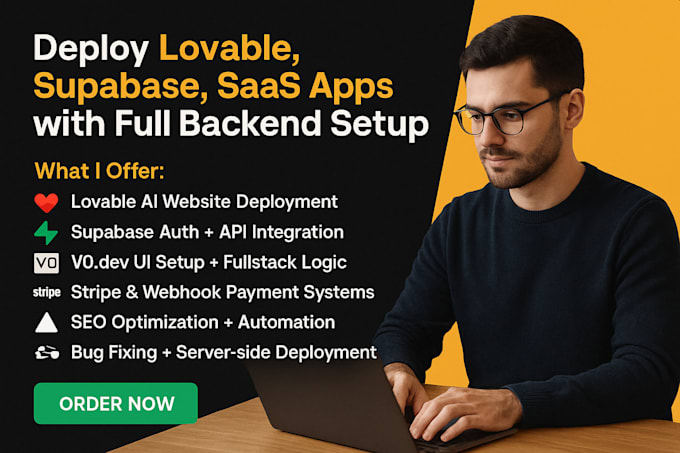 Deploy your lovable, supabase, vercel, v0, or saas app with full backend setup by Festus_gray ...
