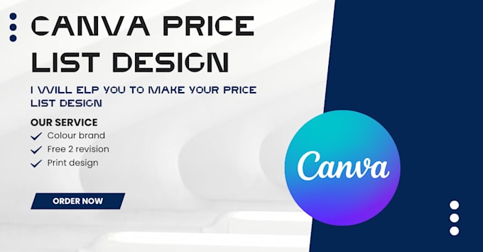 Create a stunning price list design in canva for your business by ...