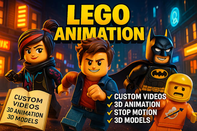 Do lego minifigure decals textures stop motion animation custom 3d ...