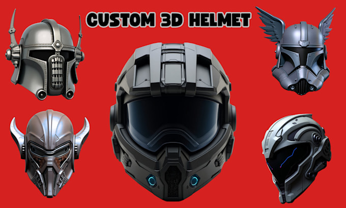 Sculpt a custom 3d helmet stl for cosplay or 3d printing by Nifemi3d ...