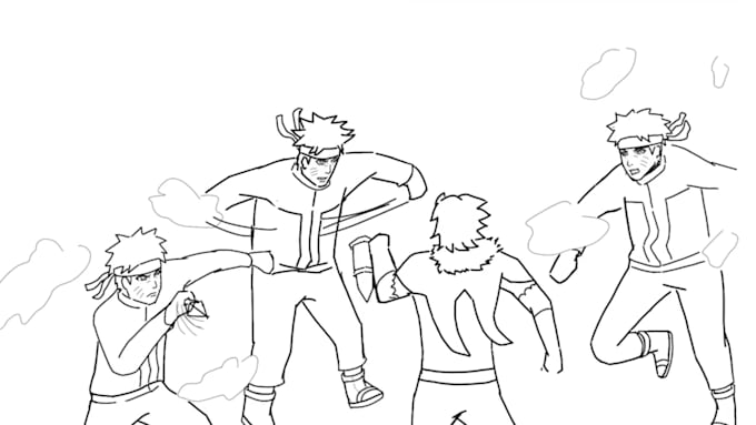 Draw 2d line art animation, frame by frame, pencil sketch animation by ...