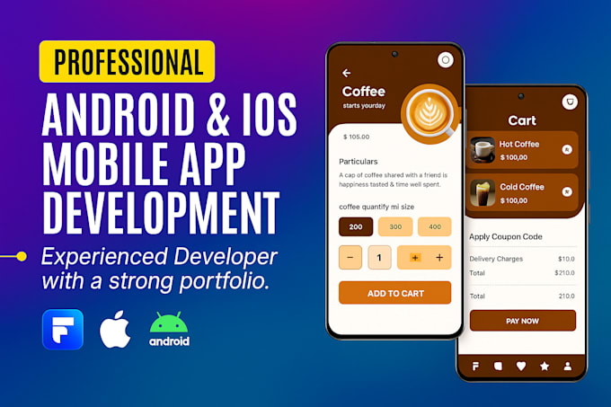 Build mobile app development, android and ios app development, flutter ...