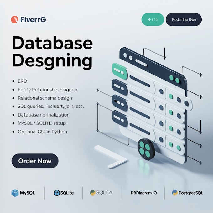 Design and create your database with erd and sql queries by Khurram2223sh | Fiverr
