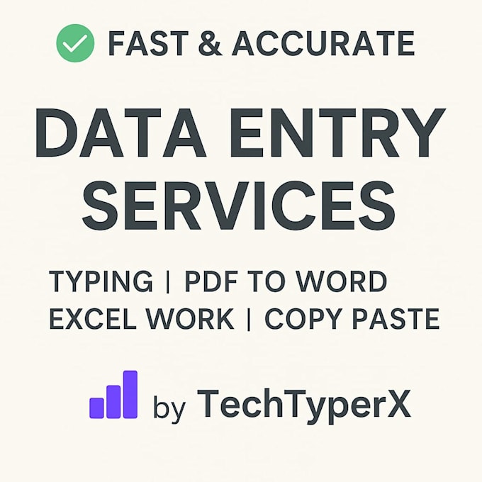 Do accurate data entry, typing, copy paste and excel work by ...
