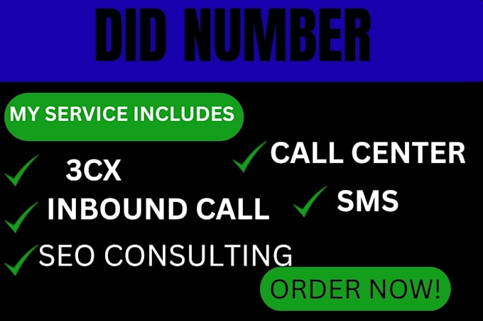 Help configure your did number with inbound and outbound call and call ...