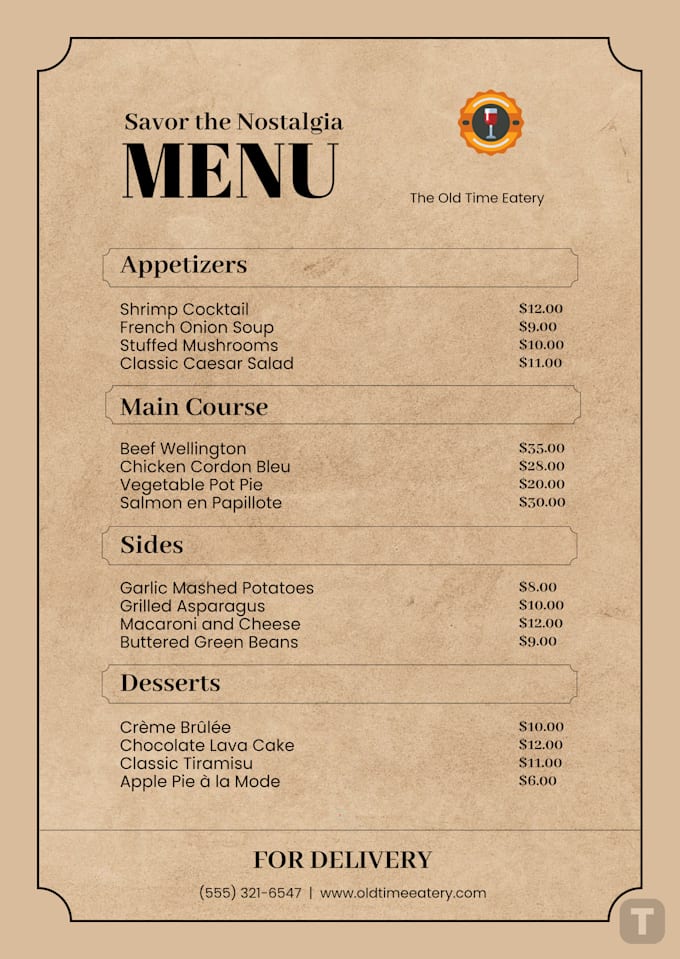 Professional and modern restaurant menu design by Brsmox | Fiverr