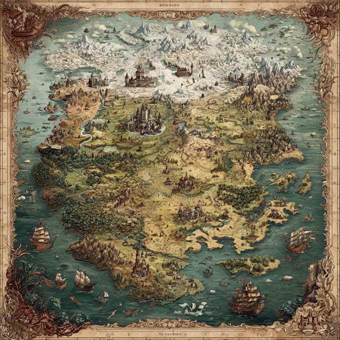 Make fantasy map illustration for dnd, novels and games by Magalo8 | Fiverr