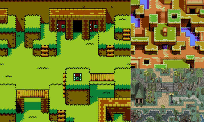 Pixel art tileset pixel map pixel art background spritesheet pixel bg ...